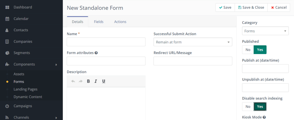 How to Create Forms in Mautic | Scribeage